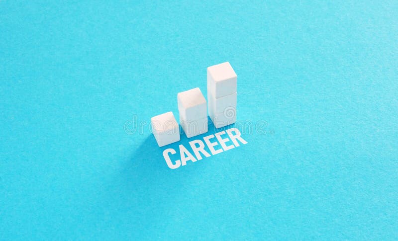 Career Text with Rising Chart. Professional Growth. Stock Image - Image ...