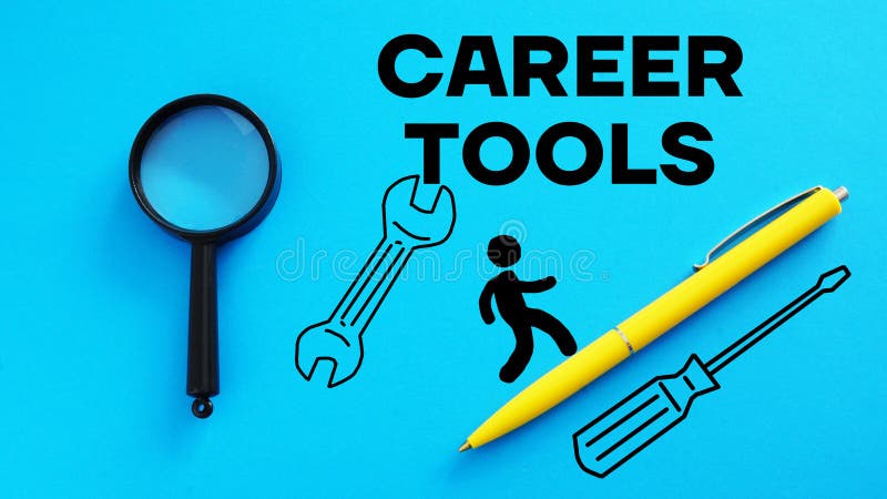 Career Tools are Shown Using the Text Stock Image - Image of office ...
