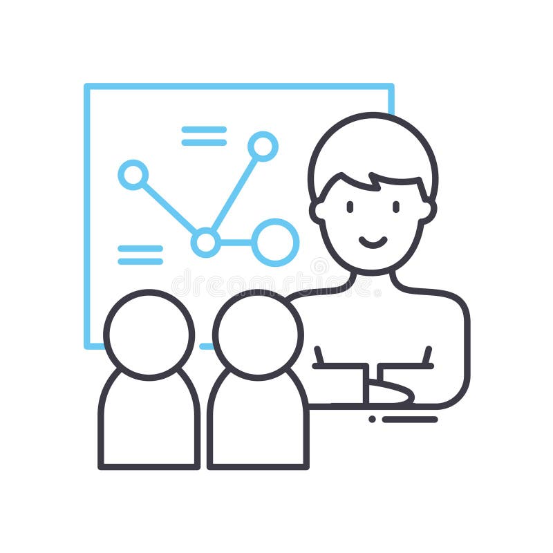 Career Training Line Icon, Outline Symbol, Vector Illustration, Concept ...