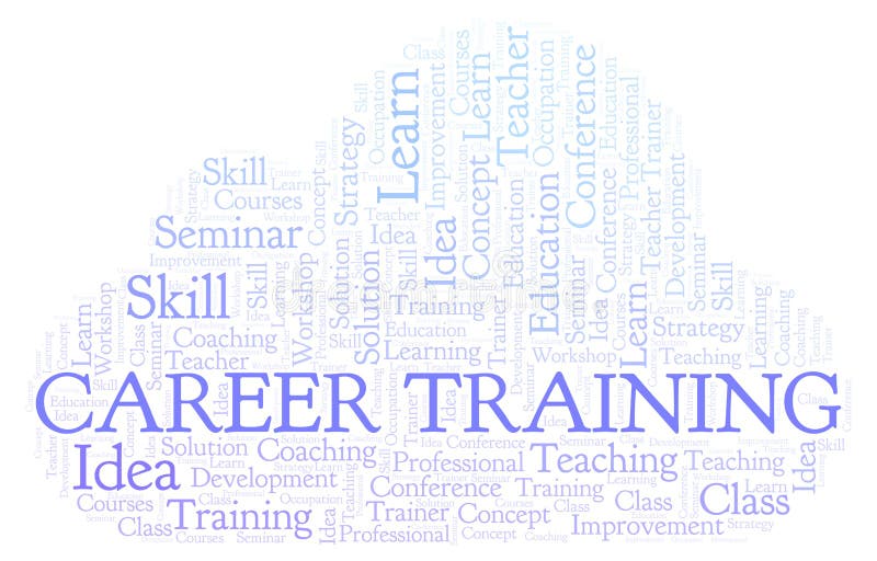 Career Training Word Cloud. Stock Illustration - Illustration of bright ...