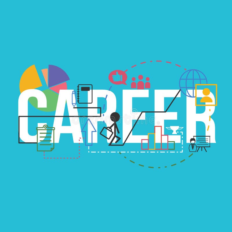 Career Typography Design stock vector. Illustration of book - 122402849