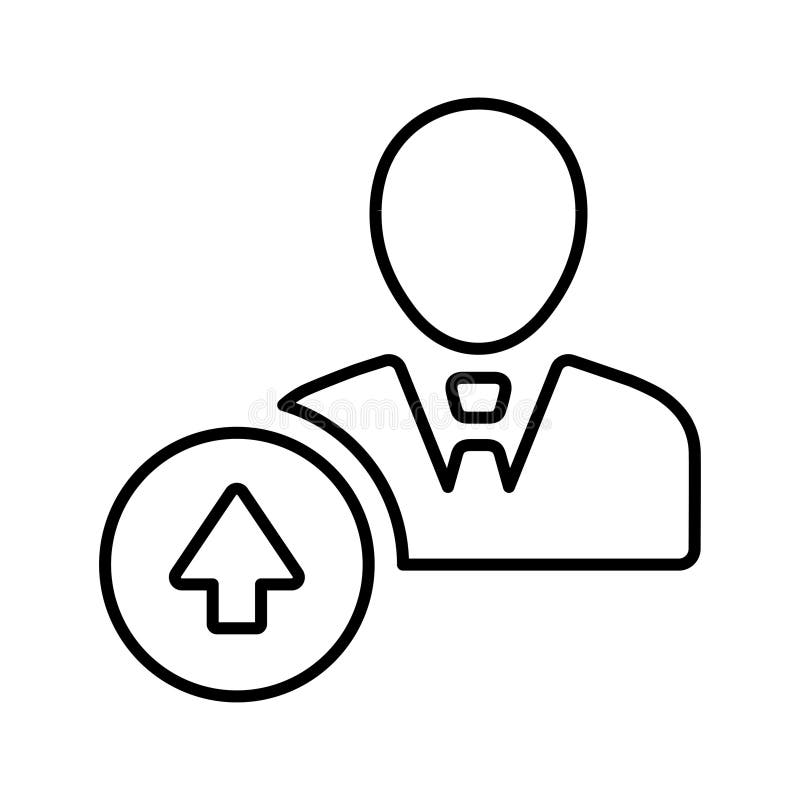 Career Up Outline Icon. Line Art Vector Stock Illustration ...