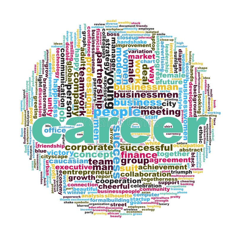 Career word cloud stock illustration. Illustration of order - 51362210