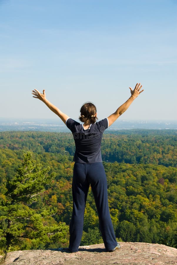 Carefree stock photo. Image of woman, celebrating, backlight - 3320892