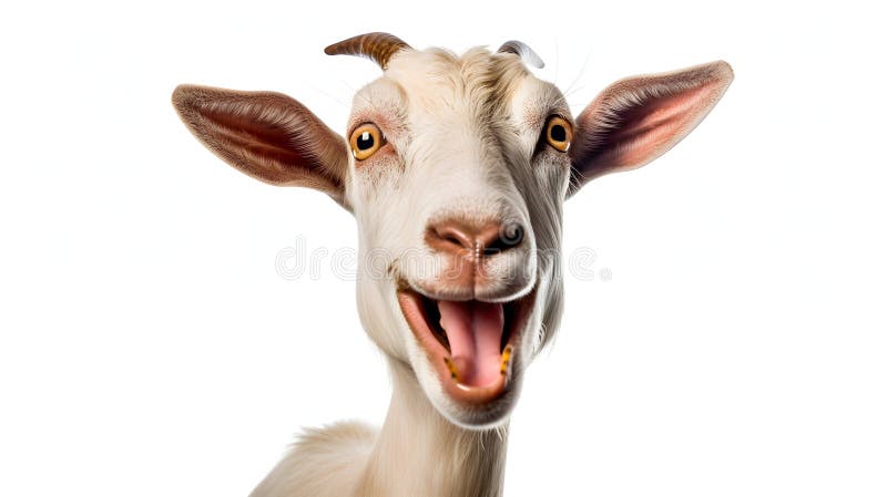 A Carefree Goat Wearing a Silly Grin Stock Illustration - Illustration ...