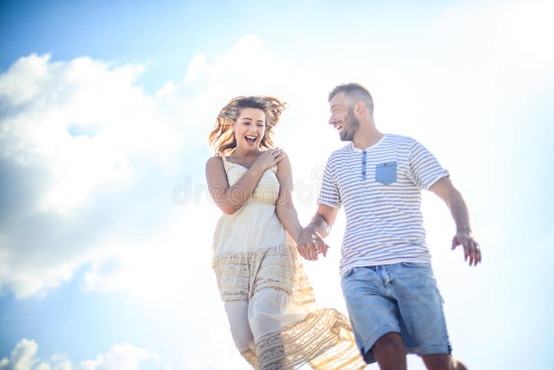 Carefree Life on the Farm. Rural Country with Spring Meadows and Farm ...