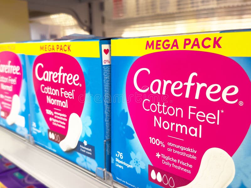 Carefree Mega Pack Sanitary Pads on Store Shelf Editorial Image - Image ...