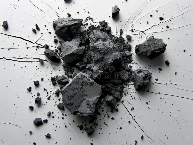 Careful Arrangement of Black Granite Rocks Stacked Harmoniously on a ...