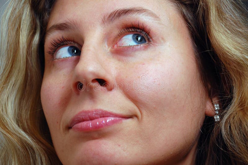 Careful look stock image. Image of lips, closeup, skin - 7541225