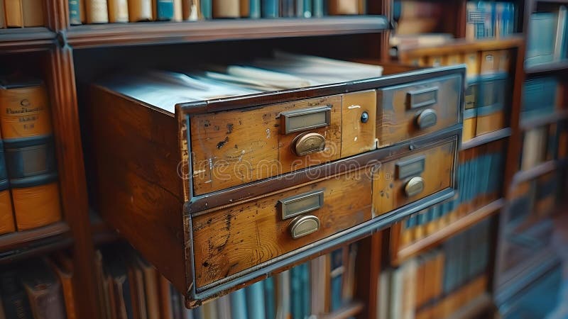 Careful Process of Organizing Documents in a Filing Cabinet with ...