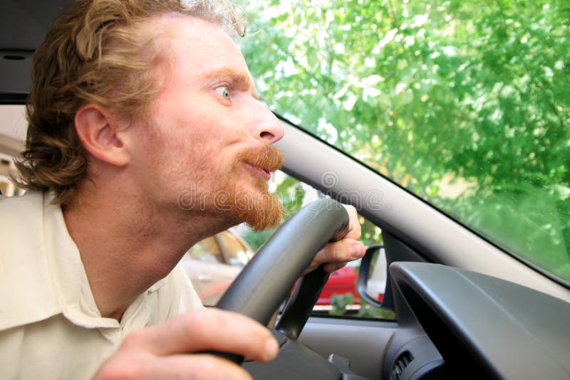 Mad driver stock photo. Image of displeased, aggressive - 8634792