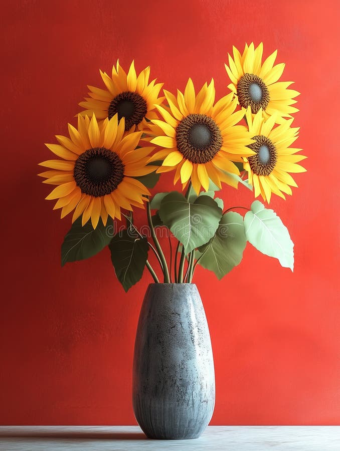 The Carefully Arranged Flowers and Greenery Create a Harmonious and ...