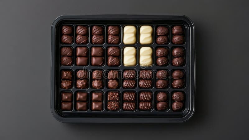 Delightful Assortment Handmade Chocolates Arranged Elegant Box Sweet ...