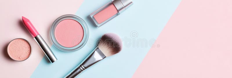 A Carefully Arranged Selection of Cosmetic Items Including Lipstick ...