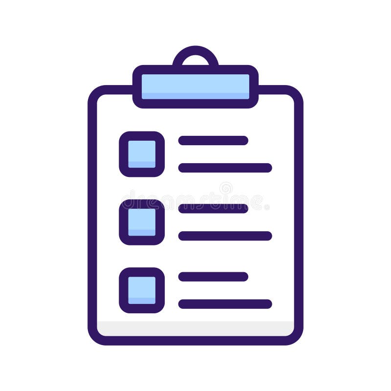 Carefully Designed Checklist Icon Represents a List of Tasks or Items ...