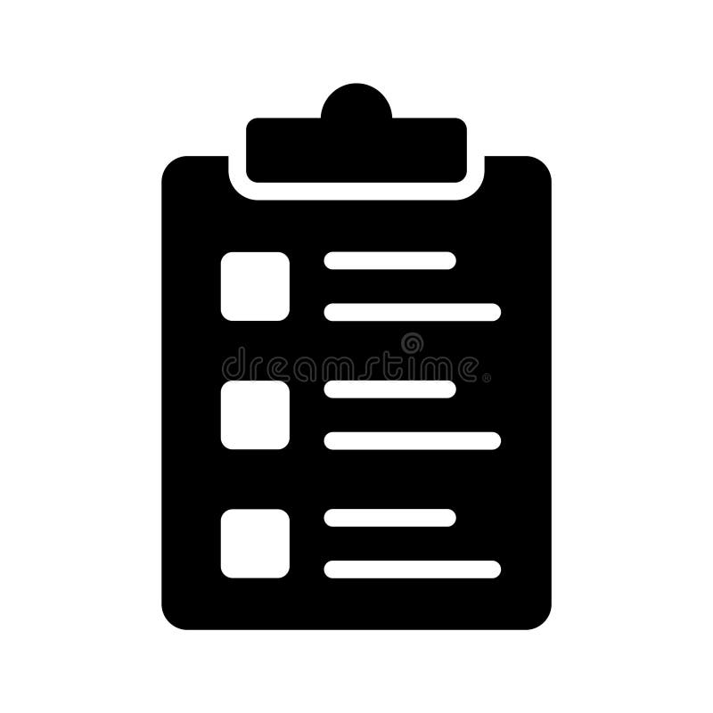 Carefully Designed Checklist Icon Represents a List of Tasks or Items ...