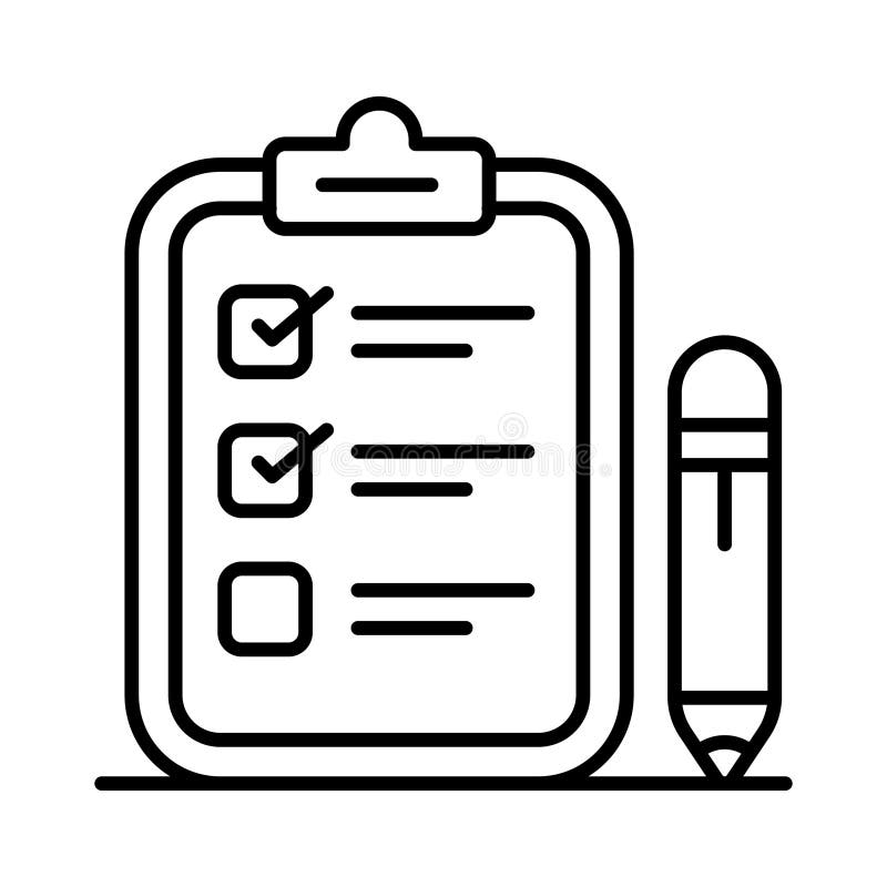 Carefully Designed Checklist Icon Represents a List of Tasks or Items ...