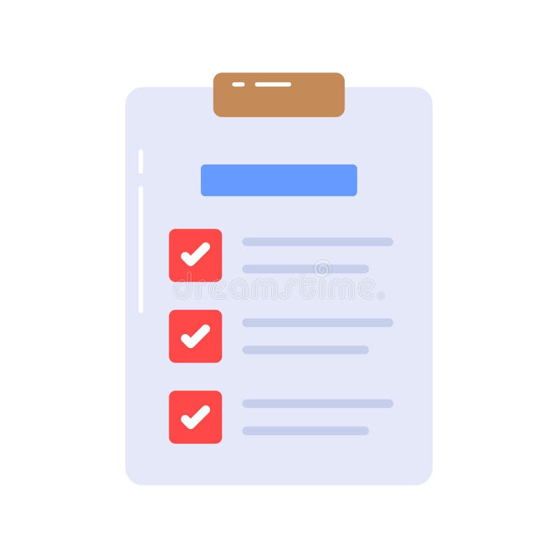Carefully Designed Checklist Icon Represents a List of Tasks or Items ...