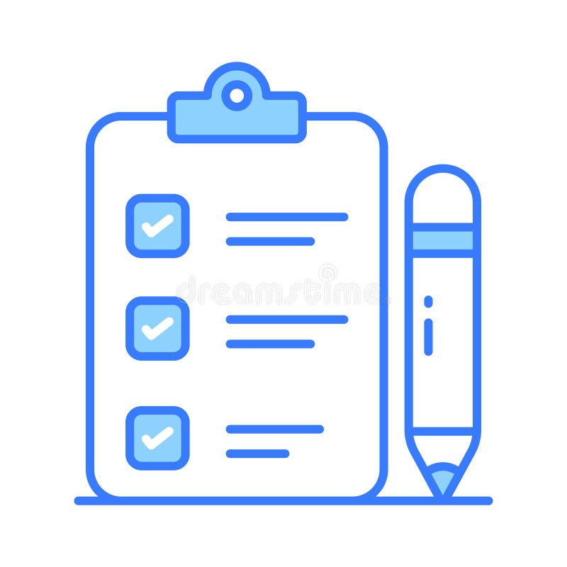 Carefully Designed Checklist Icon Represents a List of Tasks or Items ...
