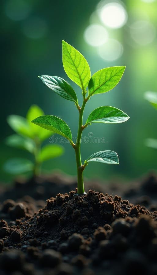 Carefully Nurtured Sapling in Controlled Climate Laboratory ...