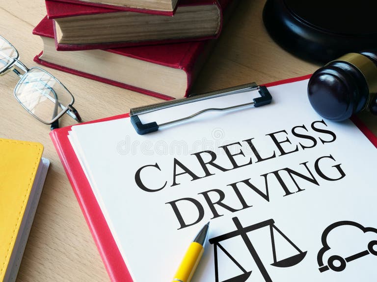 Careless Driving is Shown Using the Text Stock Photo - Image of ...