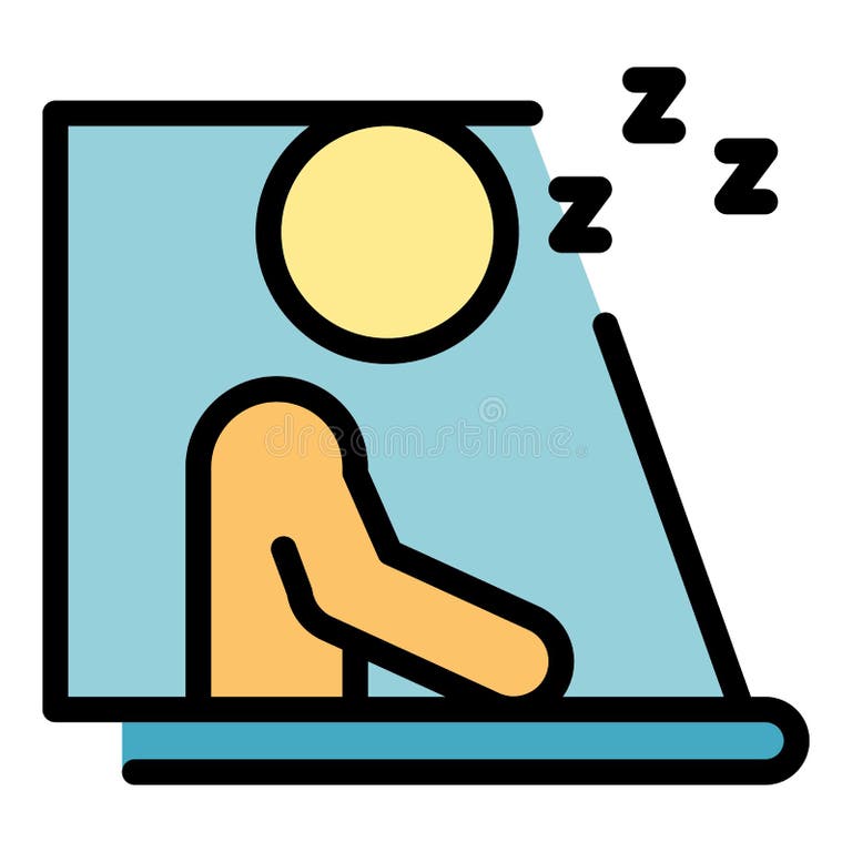 Careless Sleeping Driver Icon Color Outline Vector Stock Vector ...