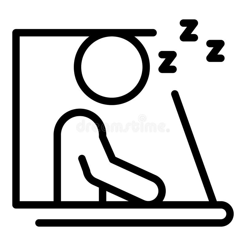Careless Sleeping Driver Icon, Outline Style Stock Vector ...