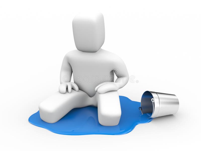 The careless worker stock illustration. Illustration of acrylic - 4742556