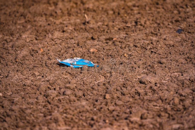A Carelessly Discarded Tetra Pack Pollutes the Environment Stock Photo ...