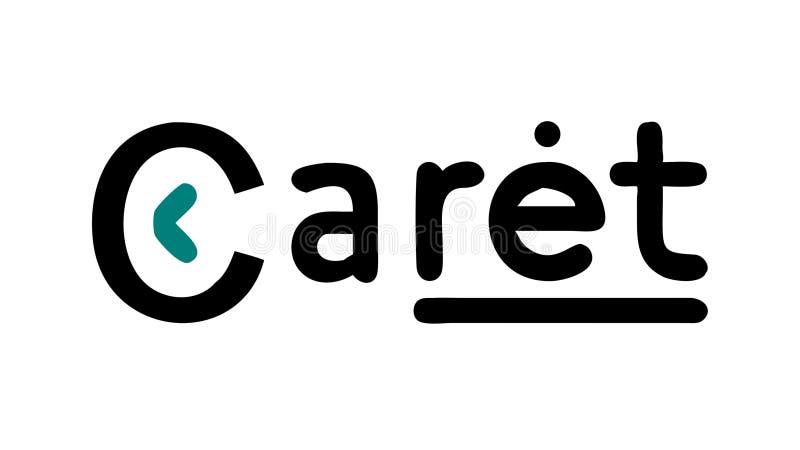 Caret Text Logo with Green Arrow Design Element Vector, Vector Design ...