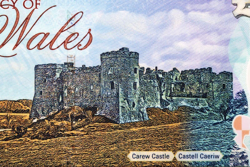 Carew Castle from money stock photo. Image of architecture - 282674820
