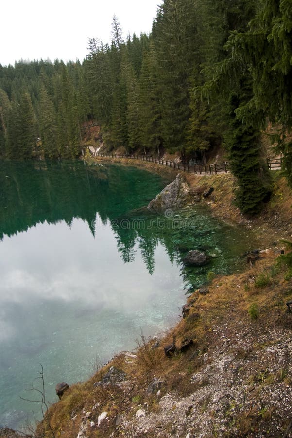 Carezza Lake stock photo. Image of trip, alps, alto, italy - 54444534