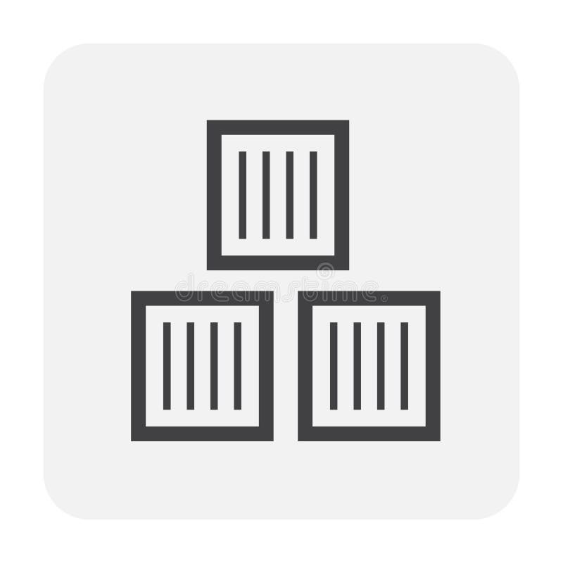 Carg container icon stock vector. Illustration of port - 188238334