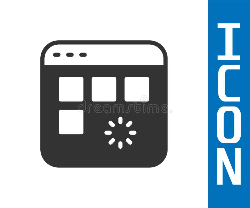 Carga Gris De Una Ventana De Datos Con Un Icono De Barra De Progreso ...