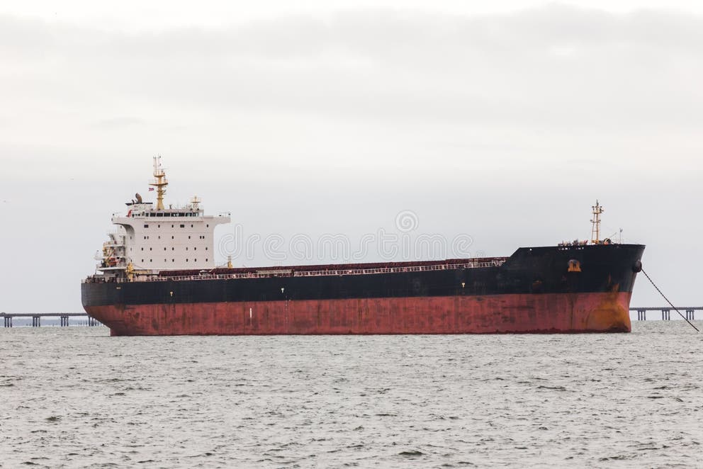 Cargio Ship in Ocean Bay stock image. Image of travel - 91426467