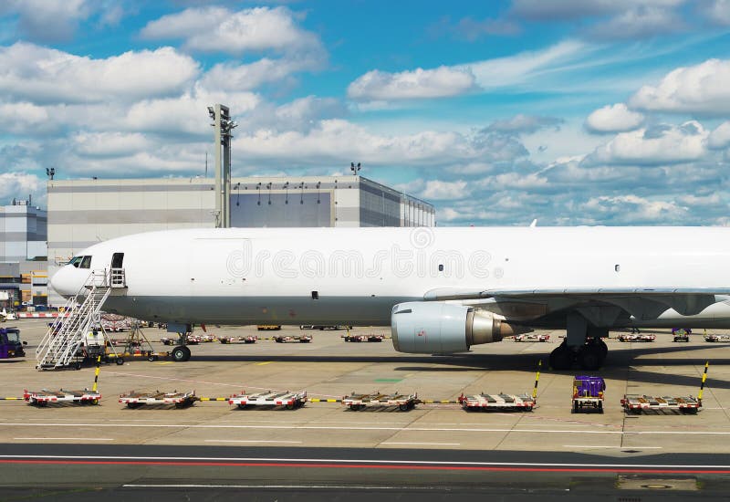 Cargo aircraft. stock image. Image of load, luggage, aircraft - 99532543