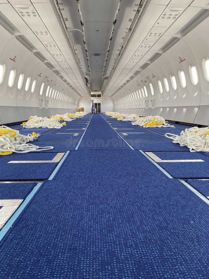 Cargo aircraft inside stock image. Image of conversation - 233439395