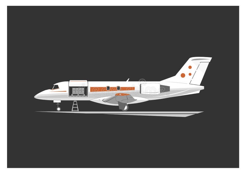 Cargo aircraft. Top view stock vector. Illustration of parked - 63524487