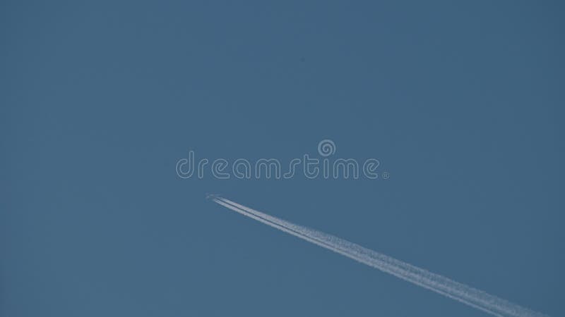 Cargo Aircraft in the Sky with Contrail Stock Video - Video of blue ...