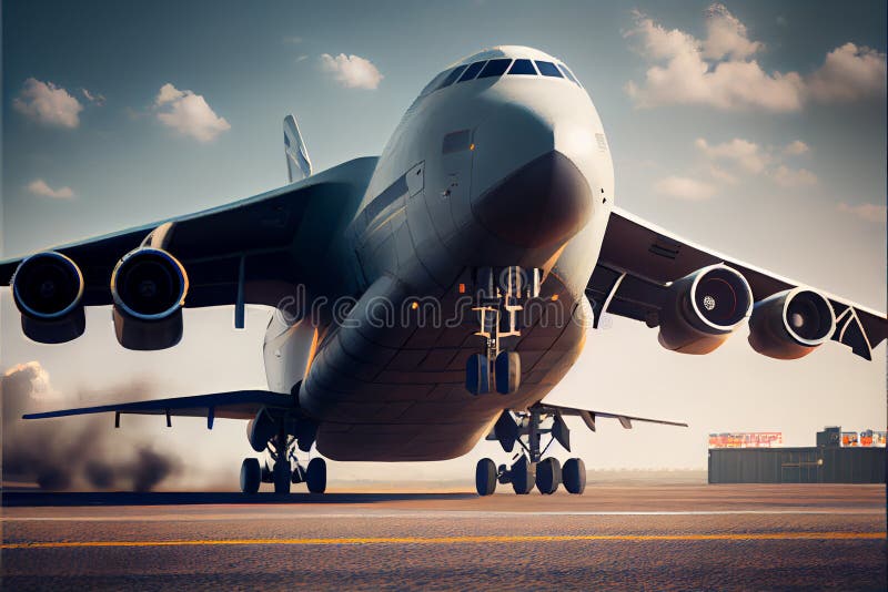 Airplane Taking Off At Night Wallpaper