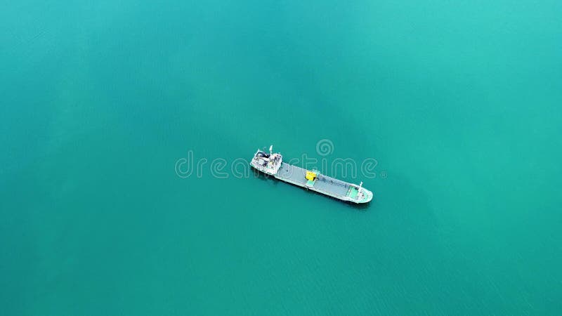 Cargo Barge on the High Seas. Sea Cargo Transportation Stock Footage ...