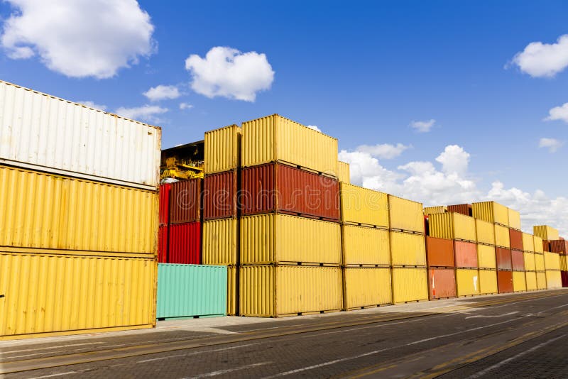 Container blocks stock image. Image of crate, pier, load - 20828509