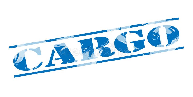 Cargo blue stamp stamp stock illustration. Illustration of design ...