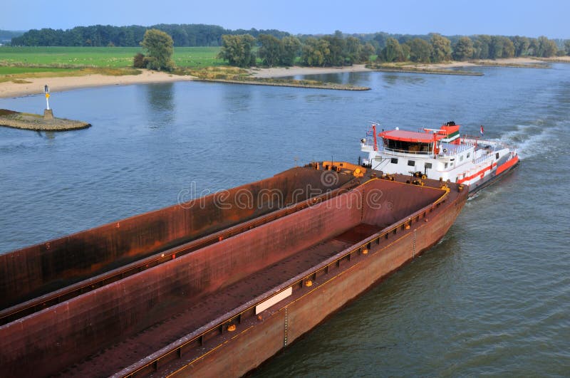 Cargo boat stock image. Image of boat, ship, holland, nature - 7118357