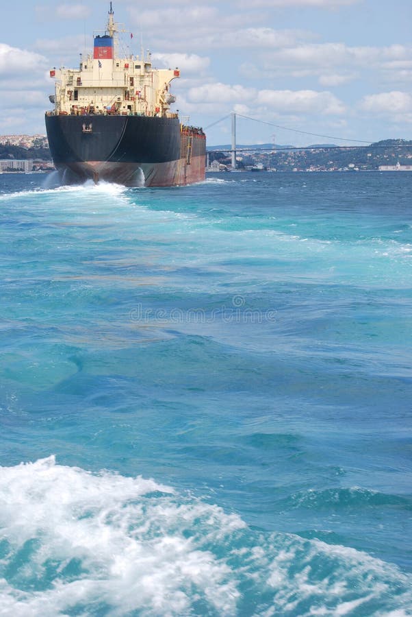 Cargo boat stock image. Image of bosphorus, oiltanker - 8274973