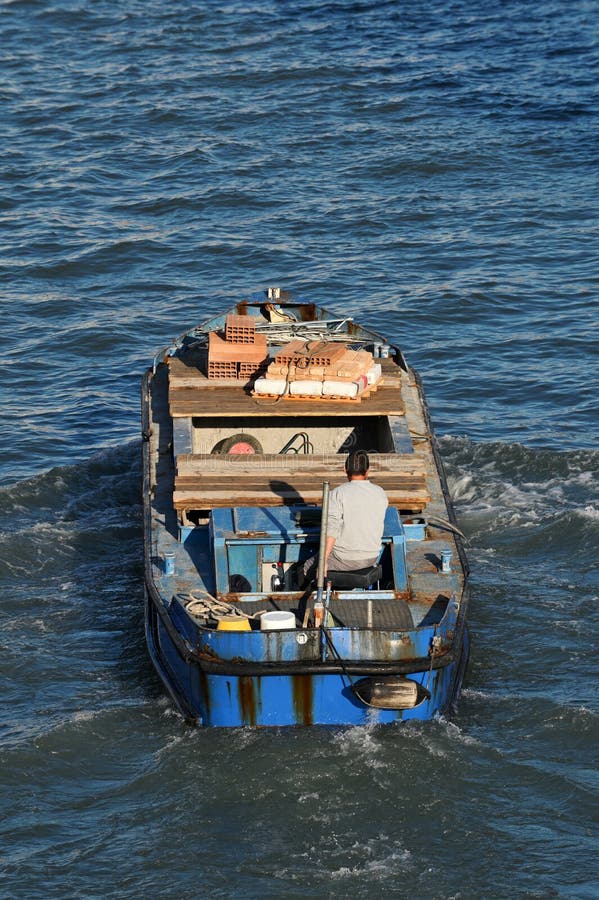 Cargo Boat in Venice, Italy Editorial Photo - Image of river, boat ...