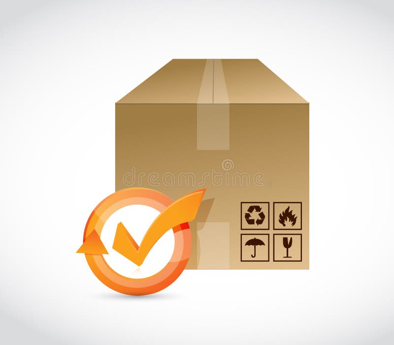 Cargo Box Check Mark Cycle Illustration Design Stock Illustration ...