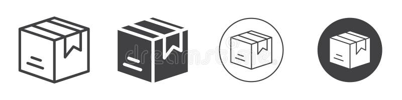 Cargo Box Icon Simple Outline Vector Logo Stock Vector - Illustration ...