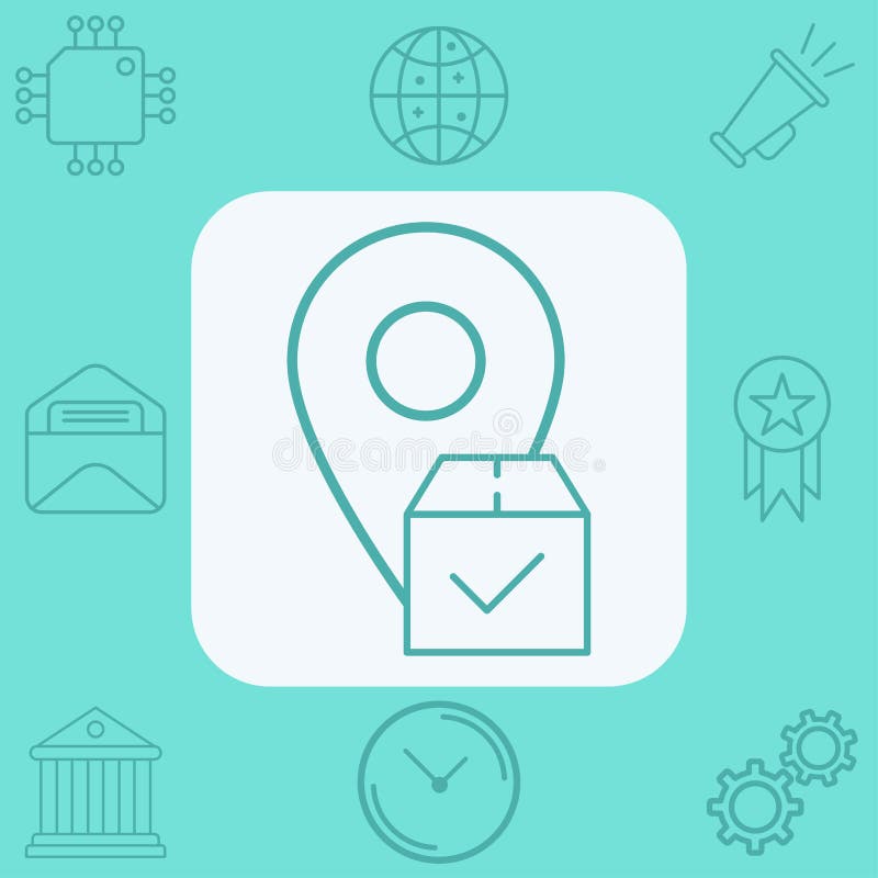 Cargo Box Vector Icon Sign Symbol Stock Illustration - Illustration of ...