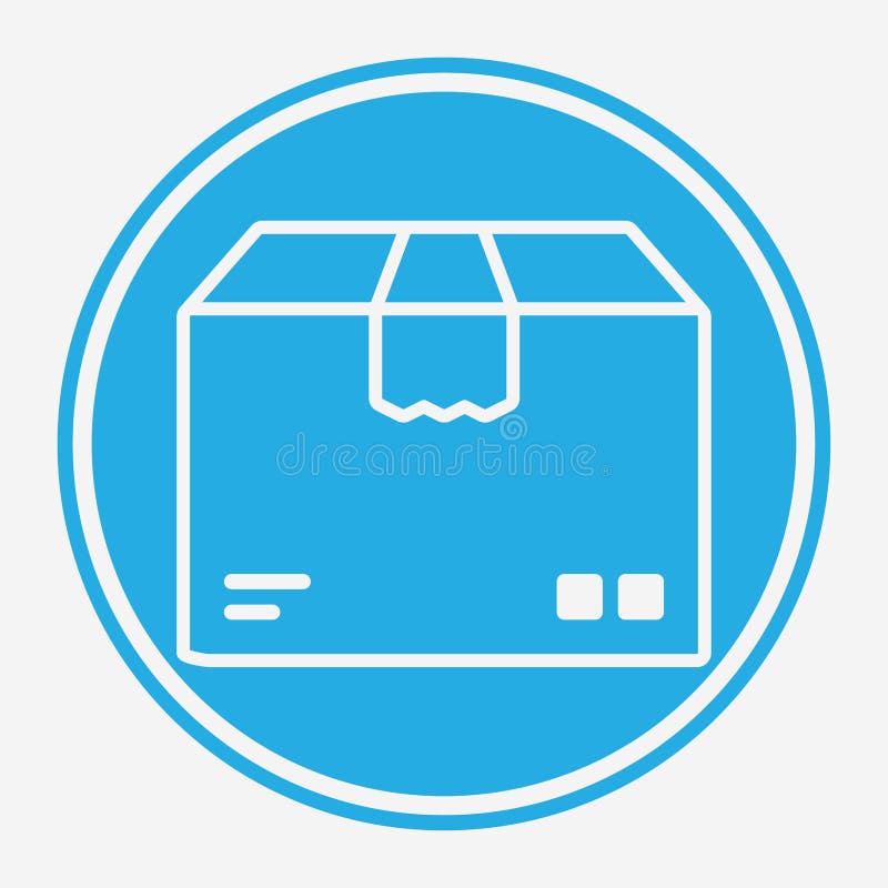 Cargo Box Vector Icon Sign Symbol Stock Illustration - Illustration of ...